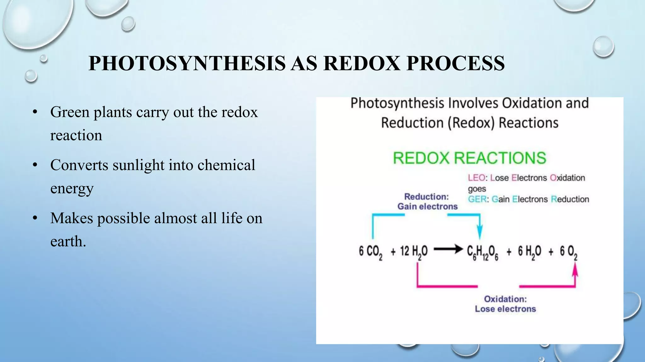 oxidation reduction reaction in living organisms | PPTX
