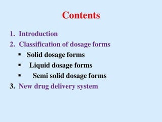 pharmaceutics introduction to dosage form | PPTX