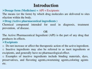 pharmaceutics introduction to dosage form | PPTX