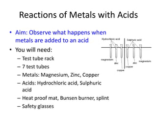 2p9 metals and acids 101110 | PPTX