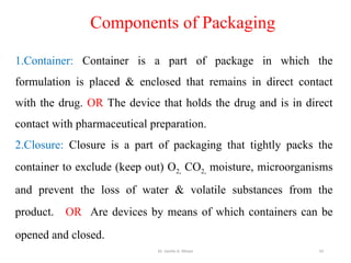 PACKAGING OF PHARMACEUTICALS.ppt d. phar | PPT