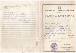 pagella originale gianni bisoli | PDF