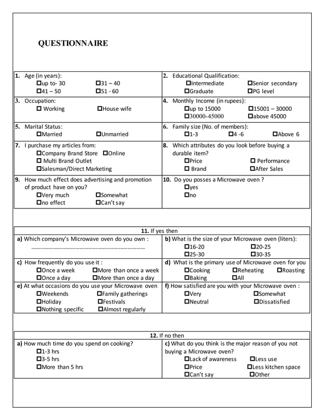2 page questionnaire copy | PDF