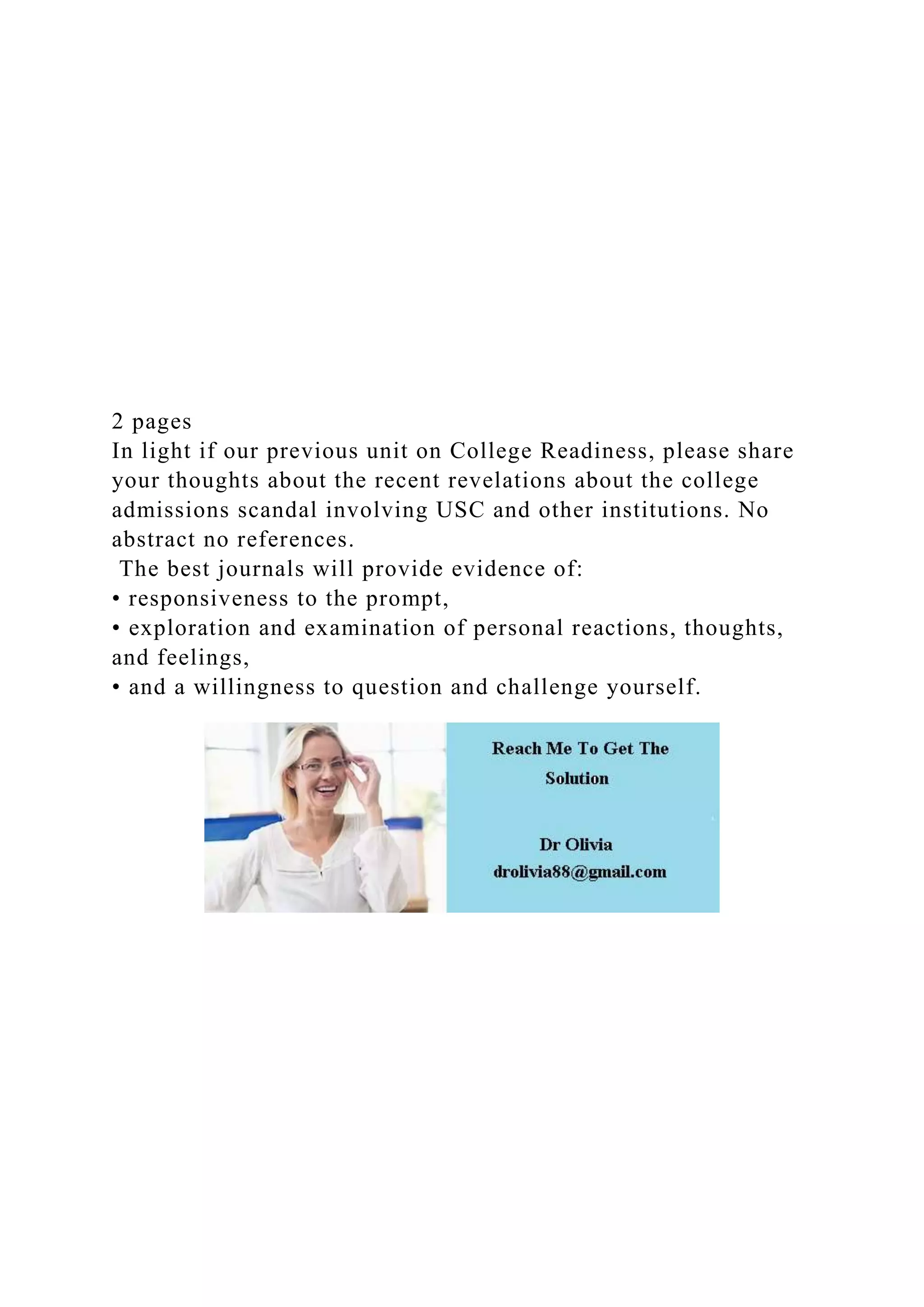 2 pages In light if our previous unit on College.docx