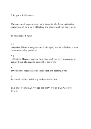 2 Pages + ReferencesThis research papers about solutions for t.docx