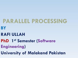2 parallel processing presentation ph d 1st semester | PPT