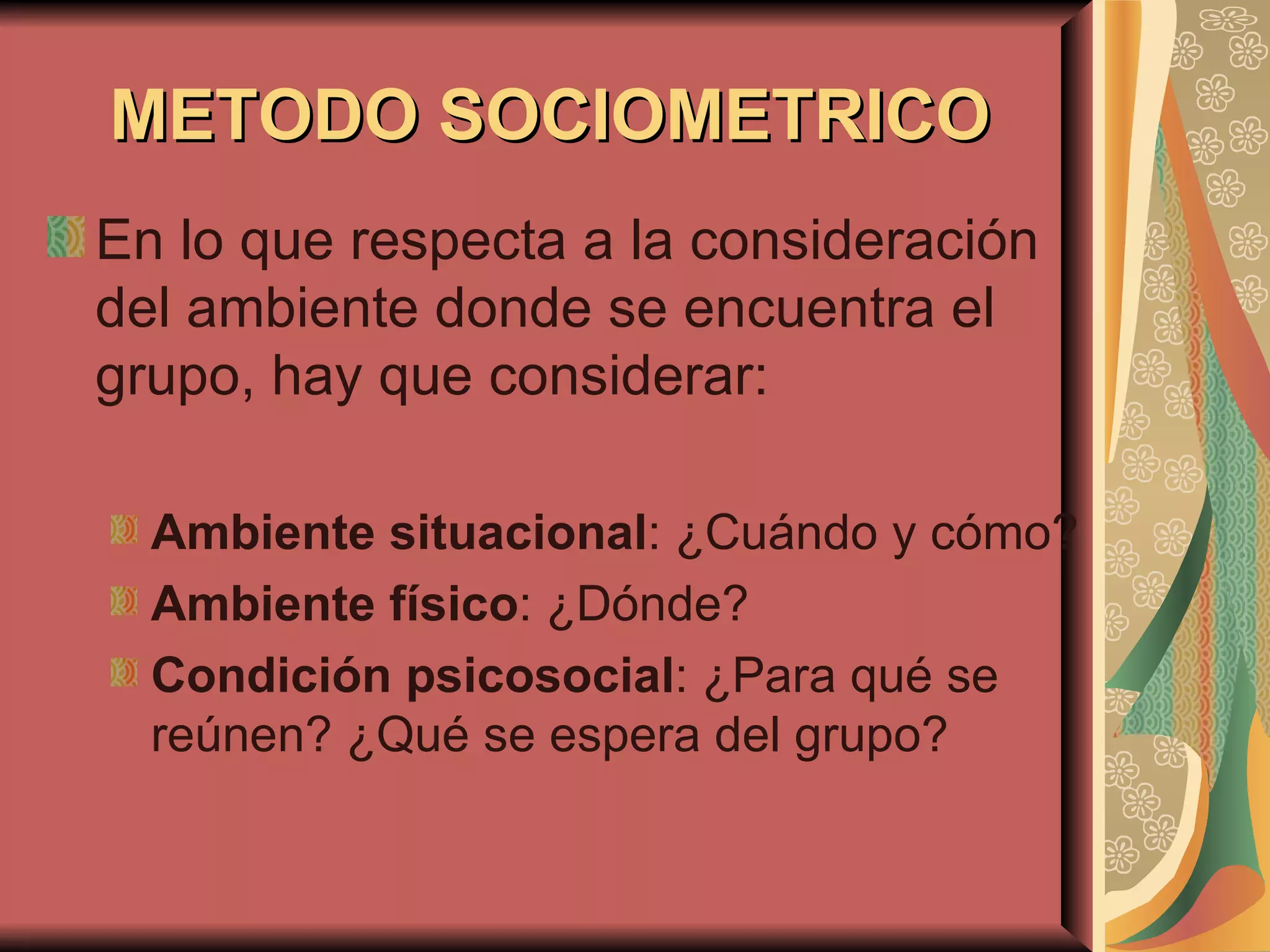 Metodo Sociometrico | PPT
