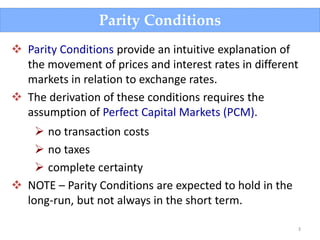 parity conditions | PPTX