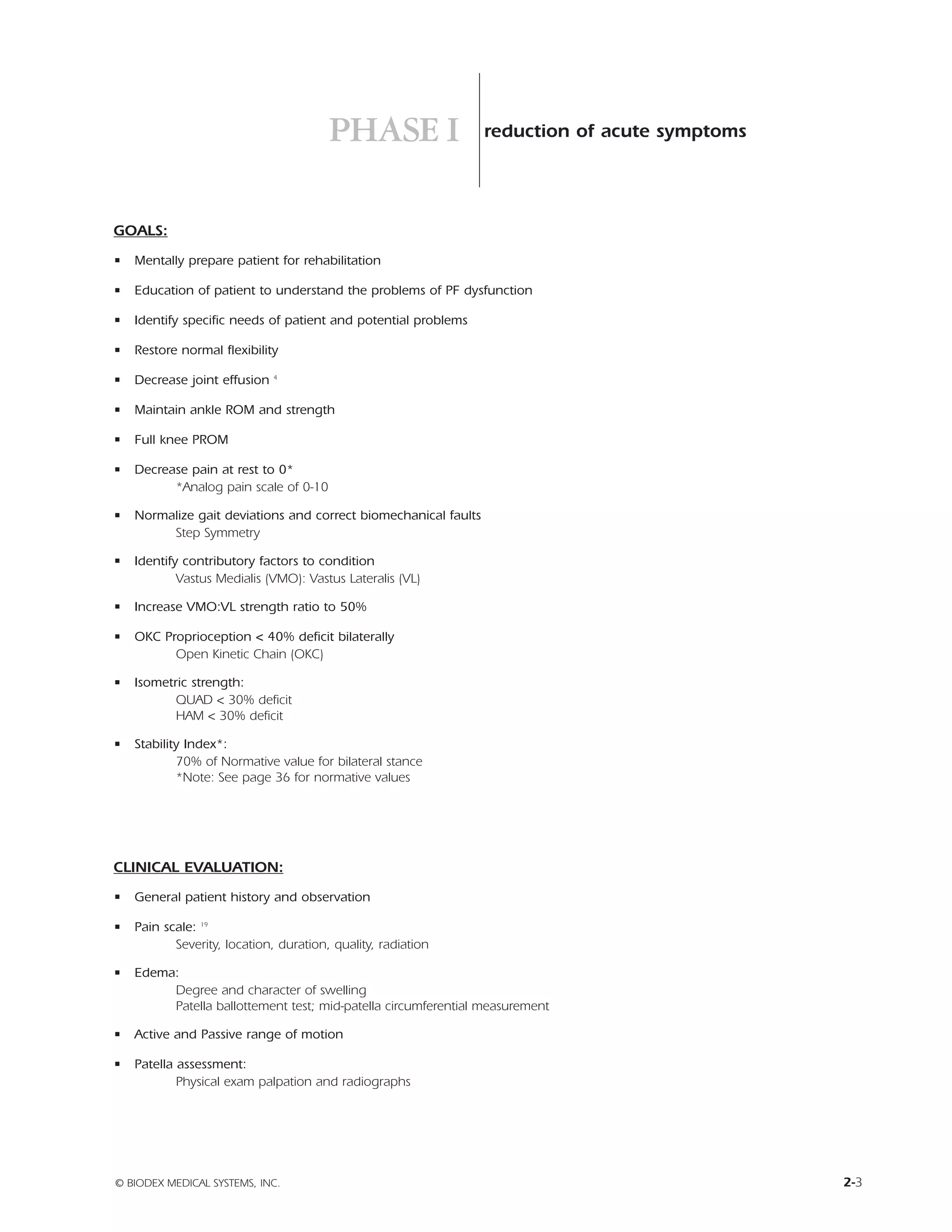 Patellofemoral Dysfunction | PDF