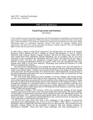 (2) Paul Ekman - Facial Expression & Emotion 1993.pdf