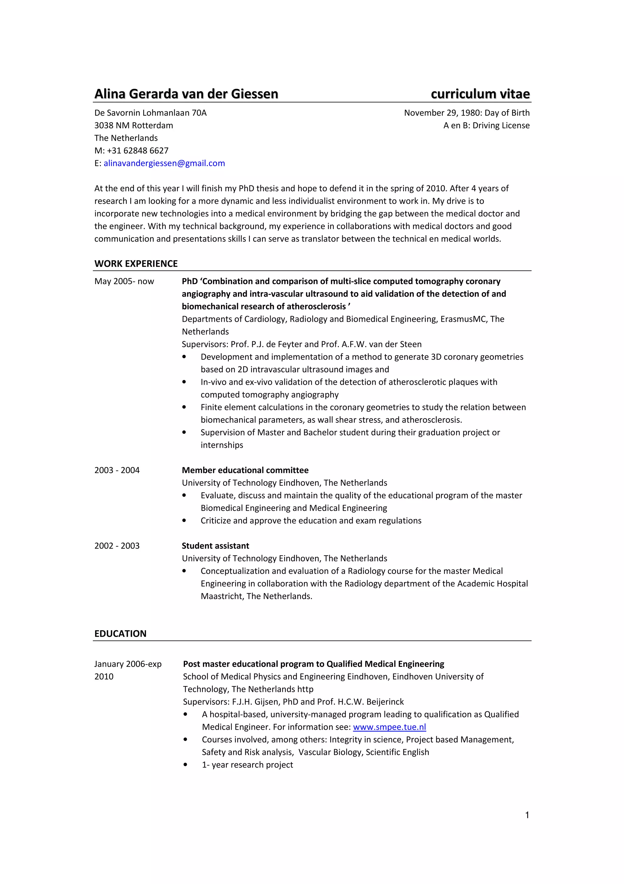 Curriculum Vitae | PDF