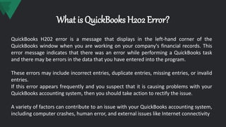 How to Fix QuickBooks error code H202? | PPT