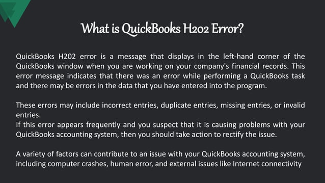 How to Fix QuickBooks error code H202? | PPT How to Fix QuickBooks error code H202? | PPT