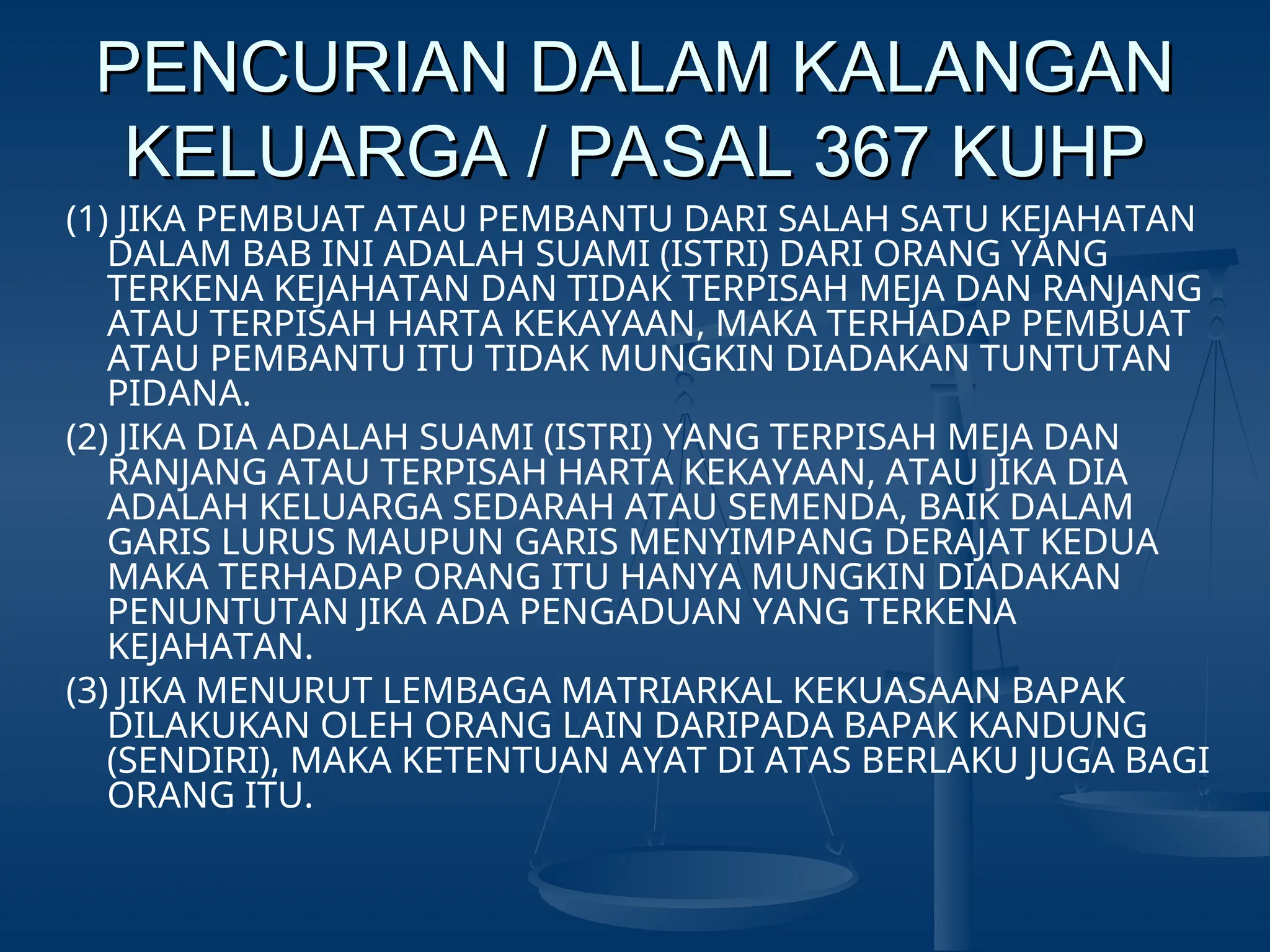 Hukum Pidana Bab PENCURIAN Penjelasan pasal dan analisis | PPT