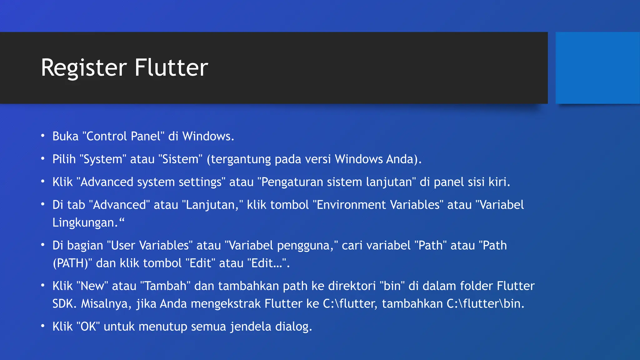 materi pengenalan flutter bahasa indonesia | PPTX
