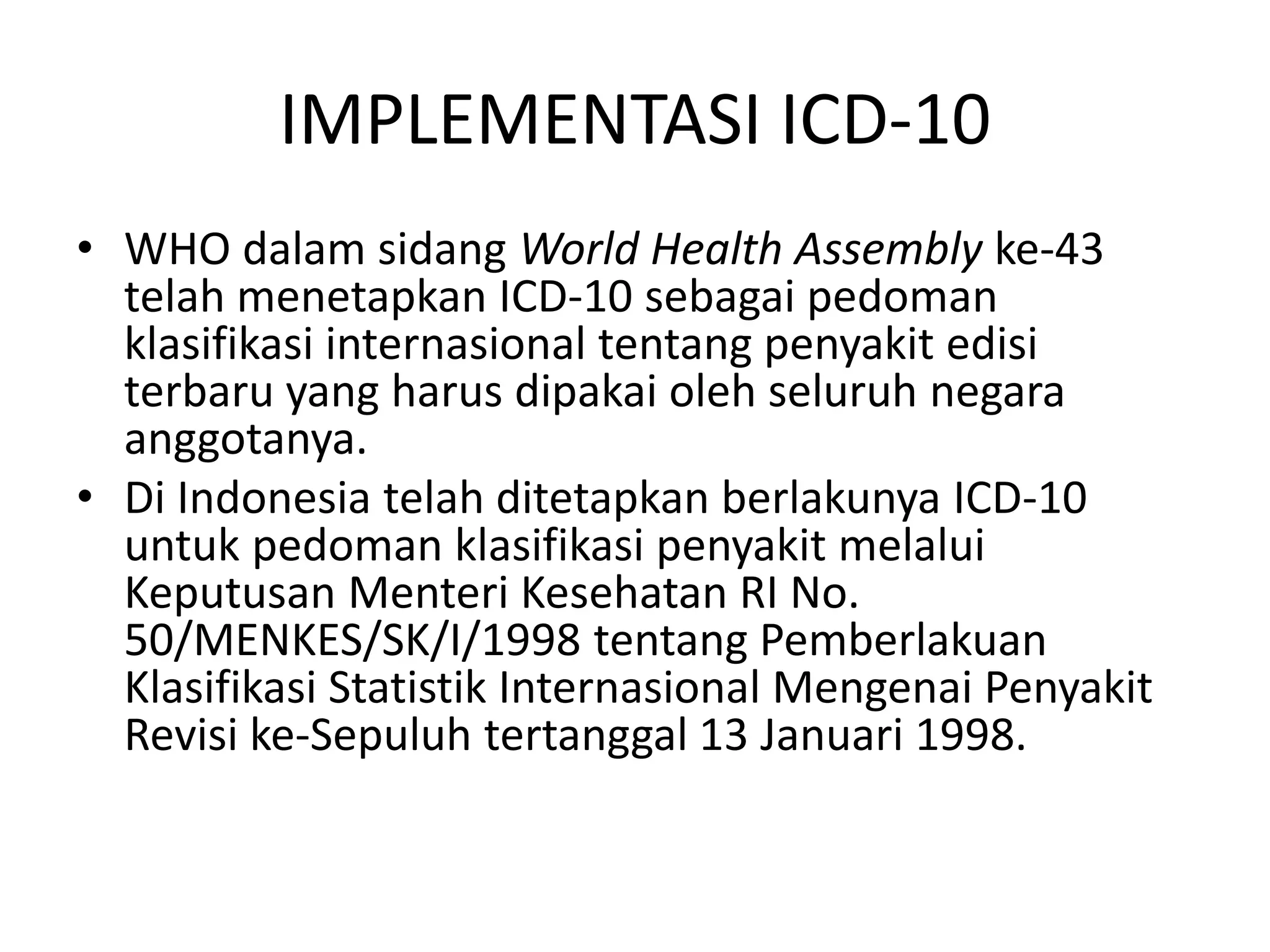 (2) pengenalan icd 10 struktur & isi | PPTX