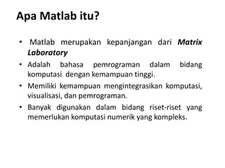 2 pengenalan matlab | PDF