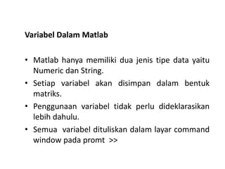 2 pengenalan matlab | PDF