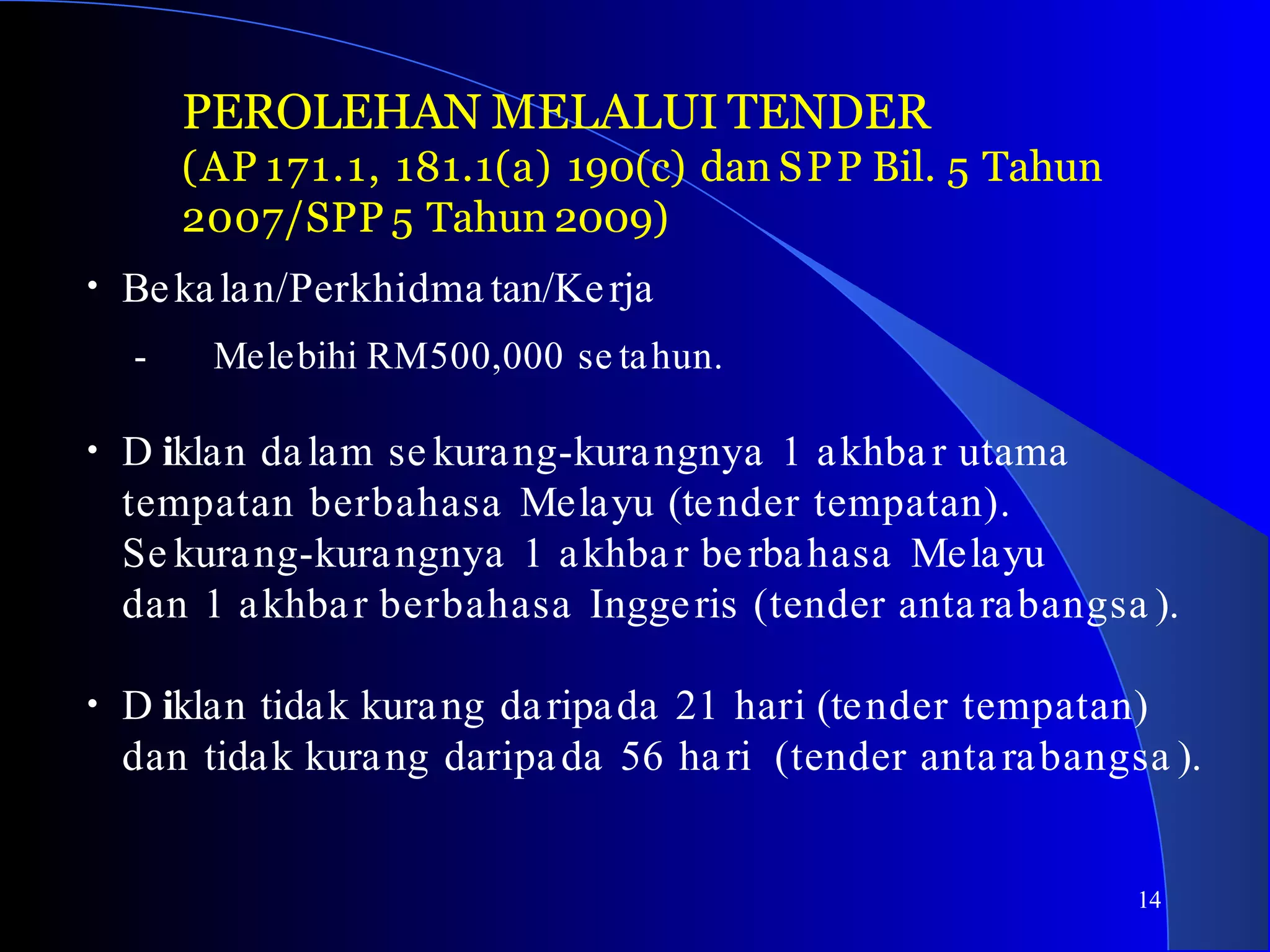 Perolehan kerajaan | PPTX