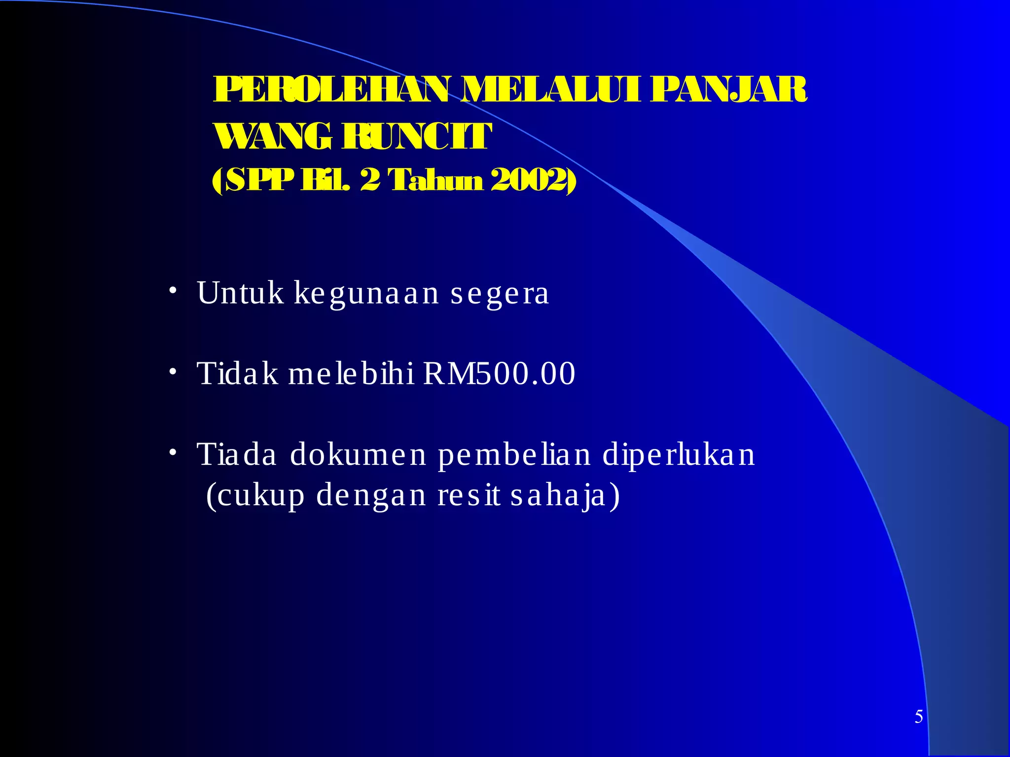 Pengurusan Perolehan Kerajaan Tatacara Kaedah | PPT