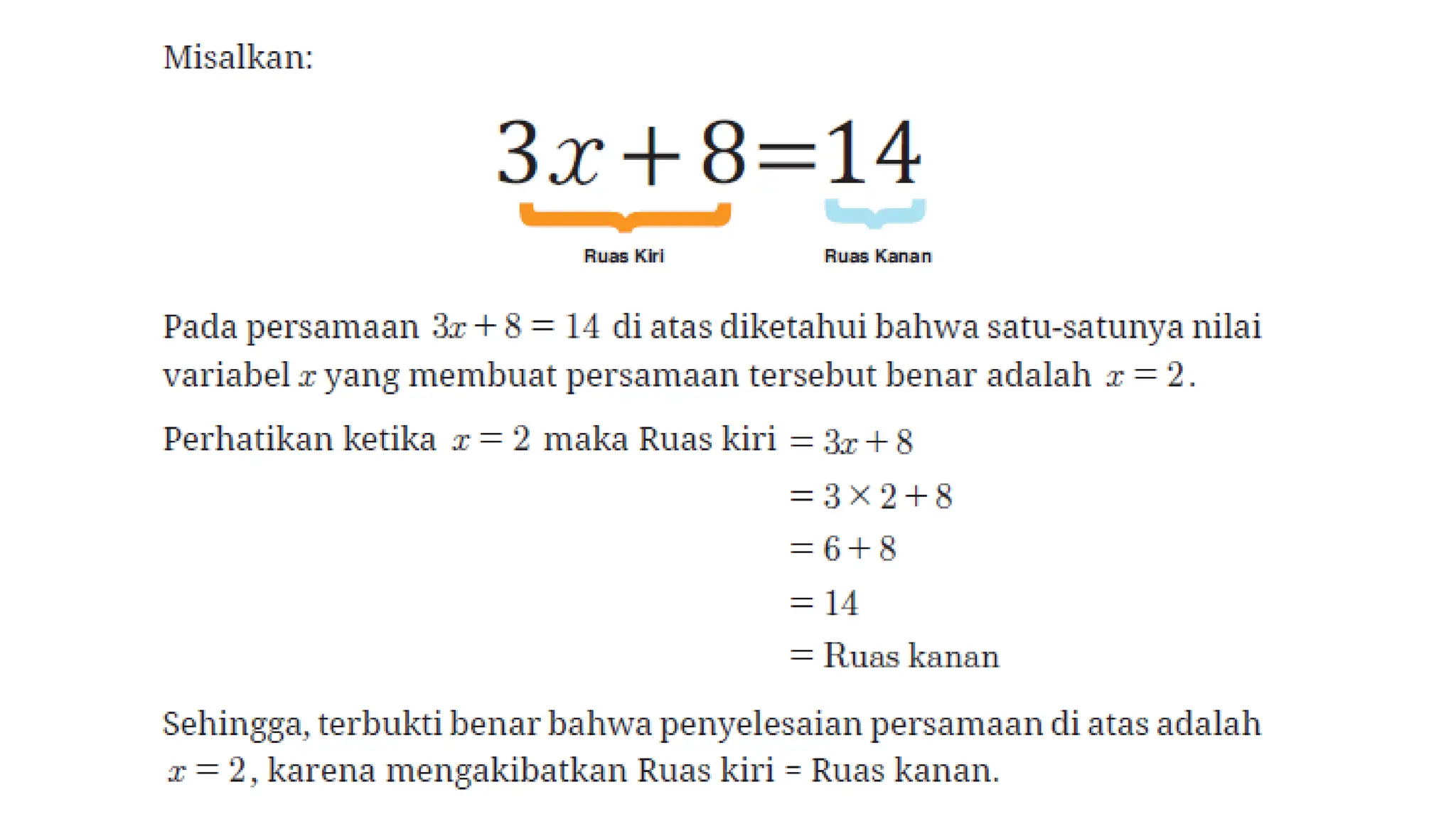 Penyelesaian Persamaan Linear Satu Variabel | PPTX