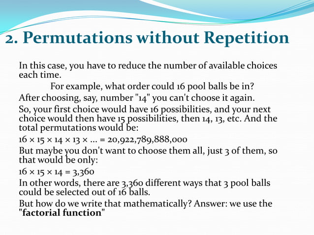 2 permutation @ combination | PPT