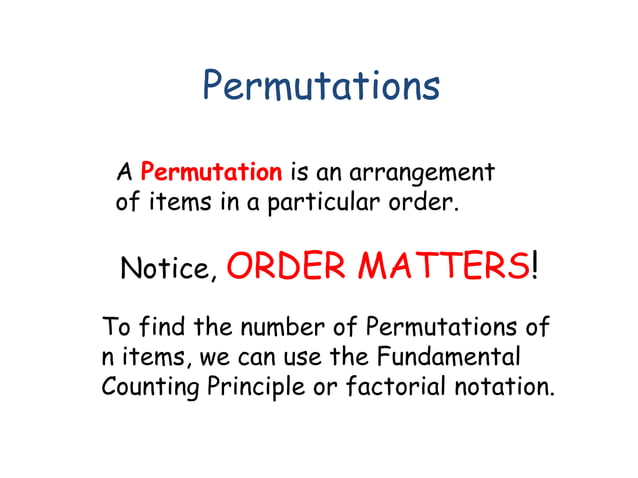Permutations Power Point Pdf Programming Languages Computing