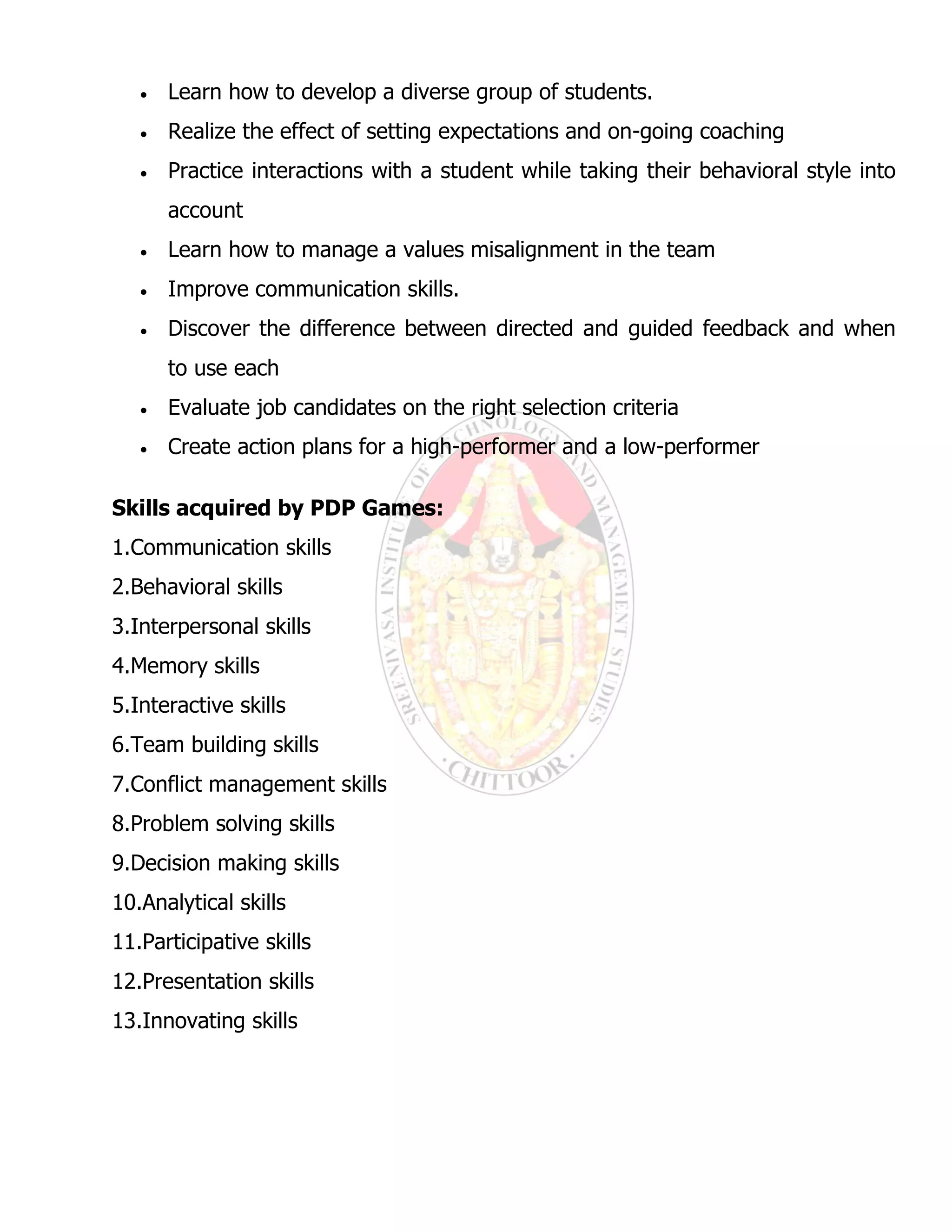 2 personality development games february | PDF