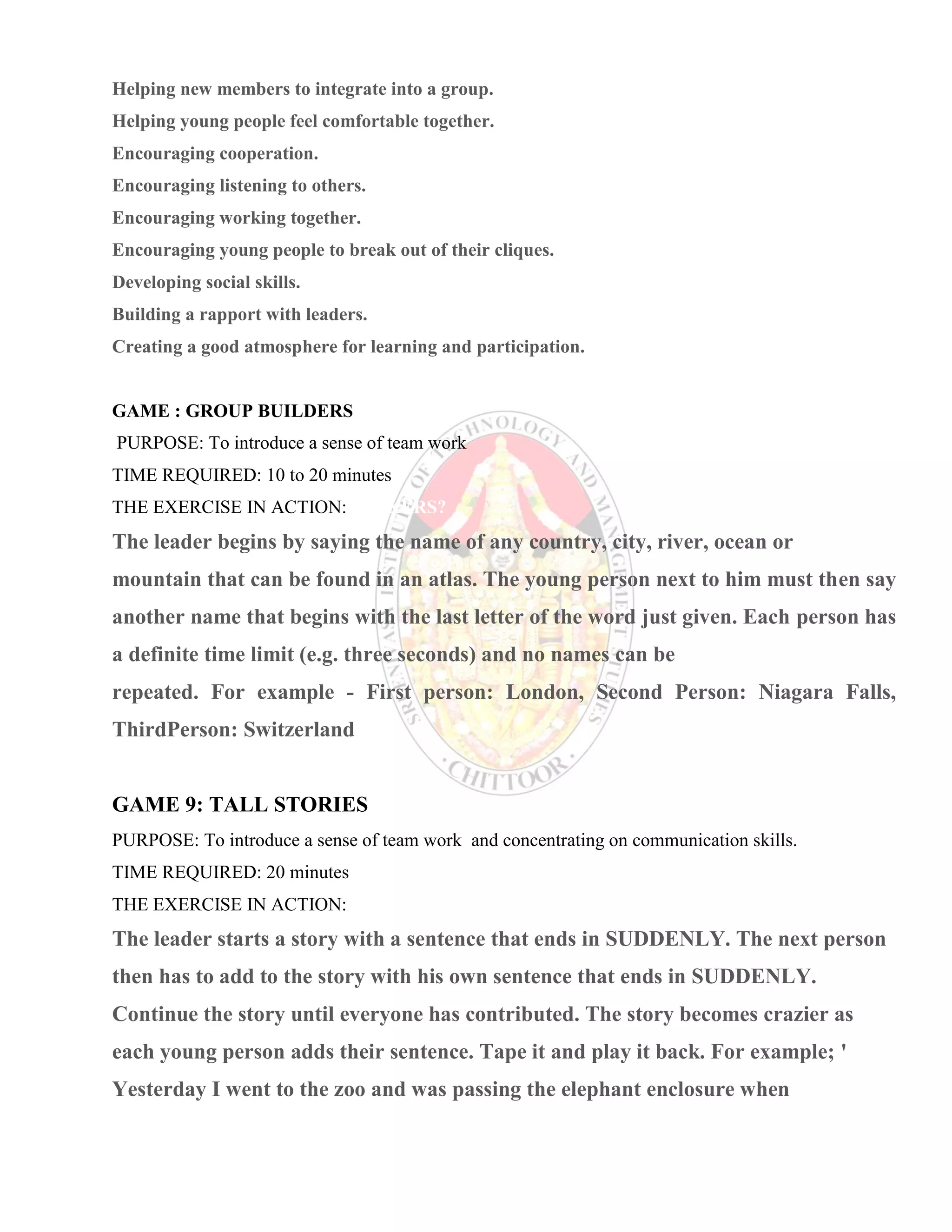 2 personality development games february | PDF