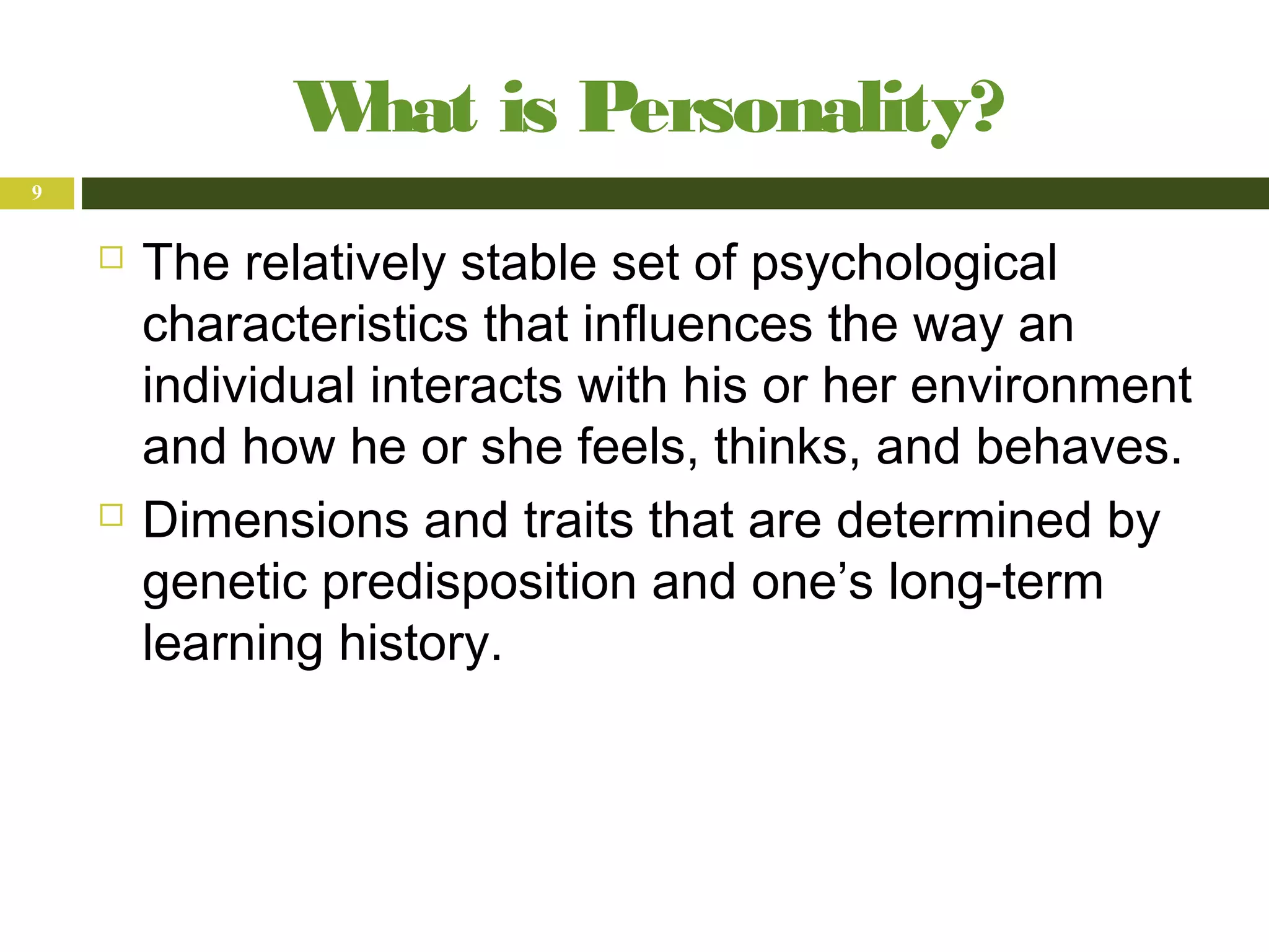 Personality learningperception | PPT