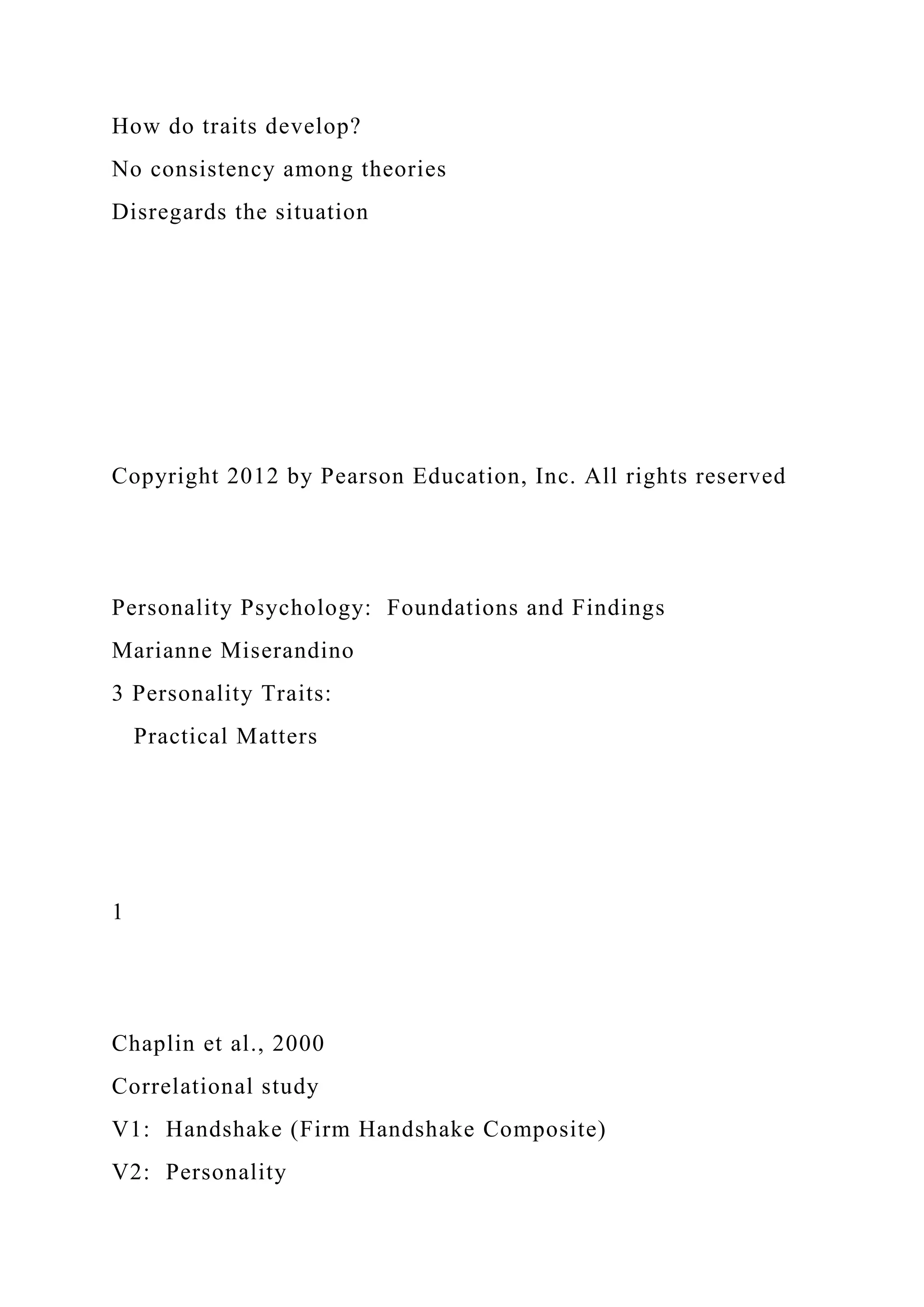2 Personality TraitsPersonality Psychology Foundations and F.docx