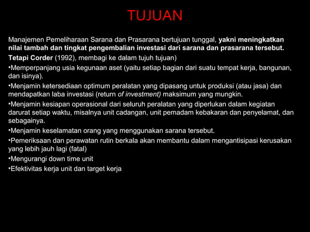 2. Man Pemeliharaan Sarana & Prasarana Resort - Karakteristik, Definisi ...