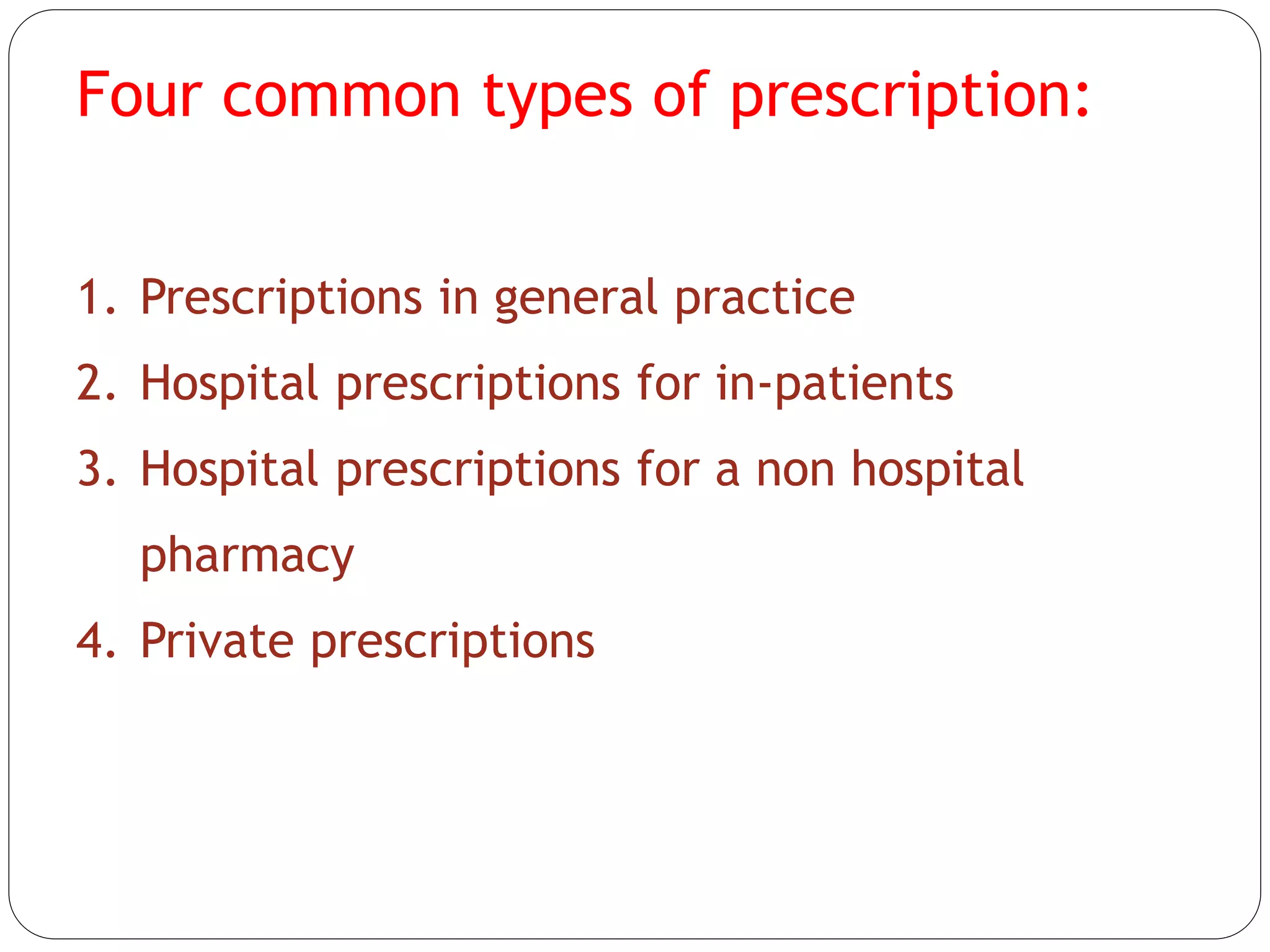 Prescription of Drugs to Patient | PPTX