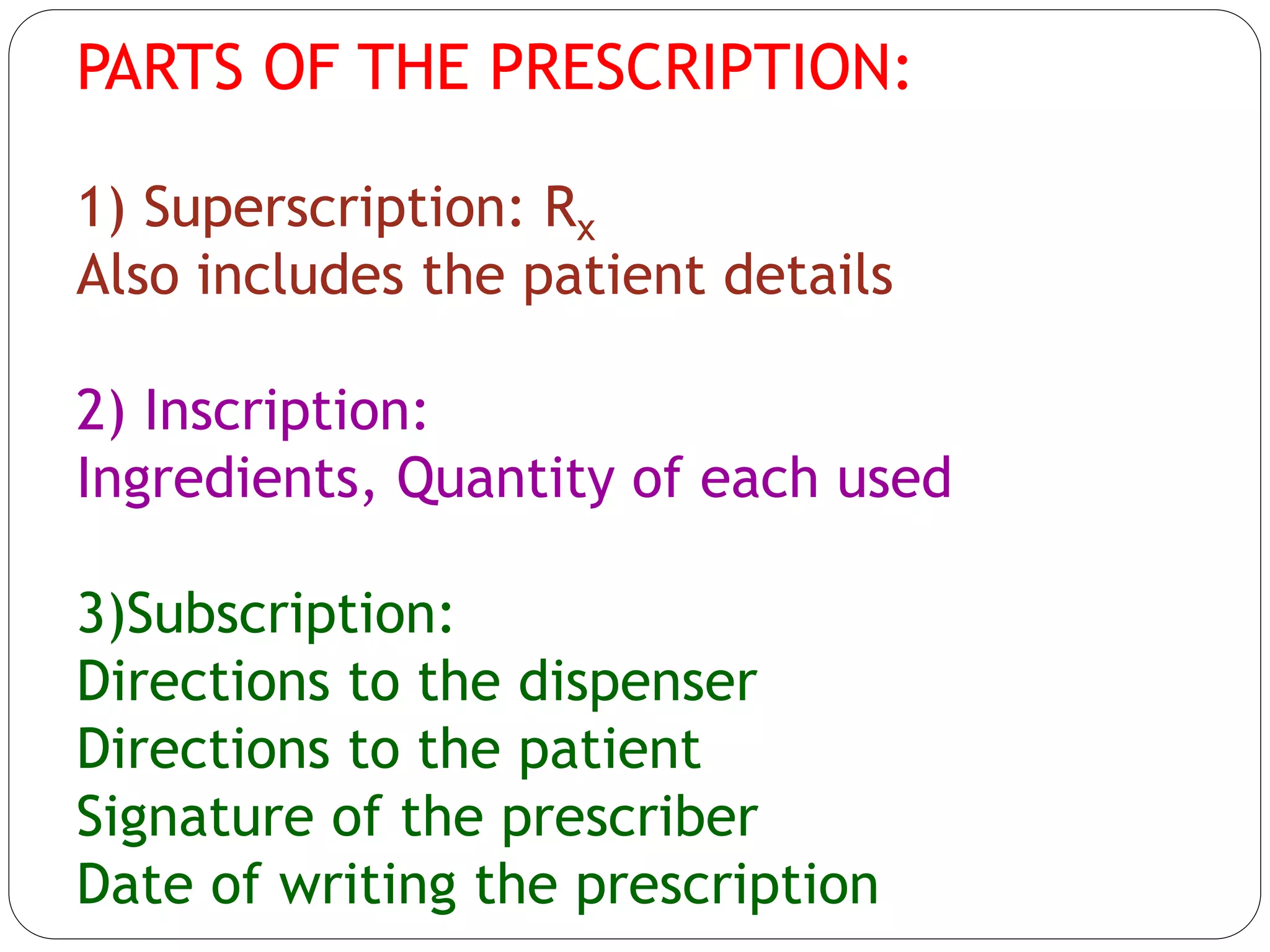 Prescription of Drugs to Patient | PPTX