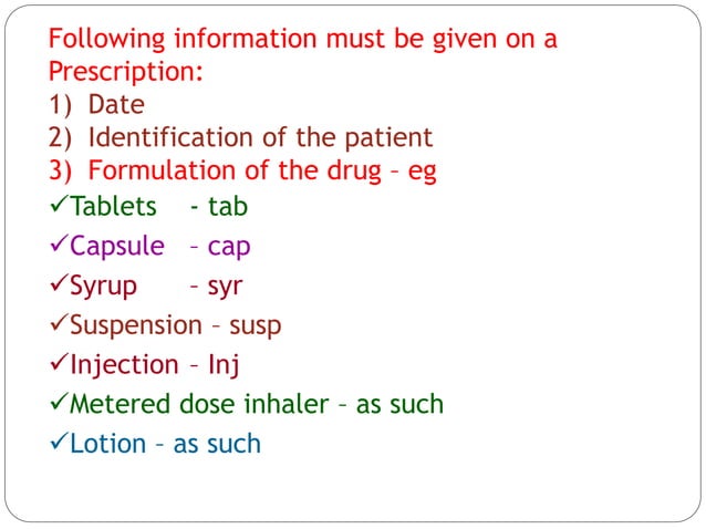 Prescription of Drugs to Patient | PPTX | Pharmaceutical Industry ...