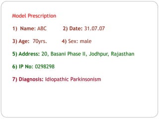 Prescription of Drugs to Patient | PPTX