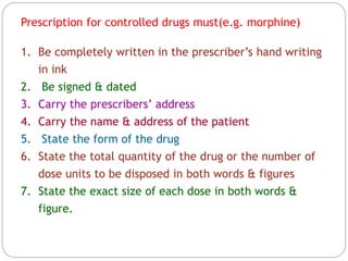 Prescription of Drugs to Patient | PPTX