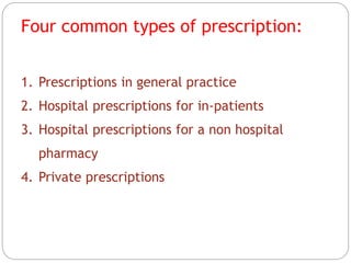 Prescription of Drugs to Patient | PPTX