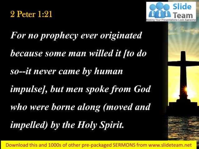 2 peter 1 21 god as they were carried power point church sermon | PDF ...