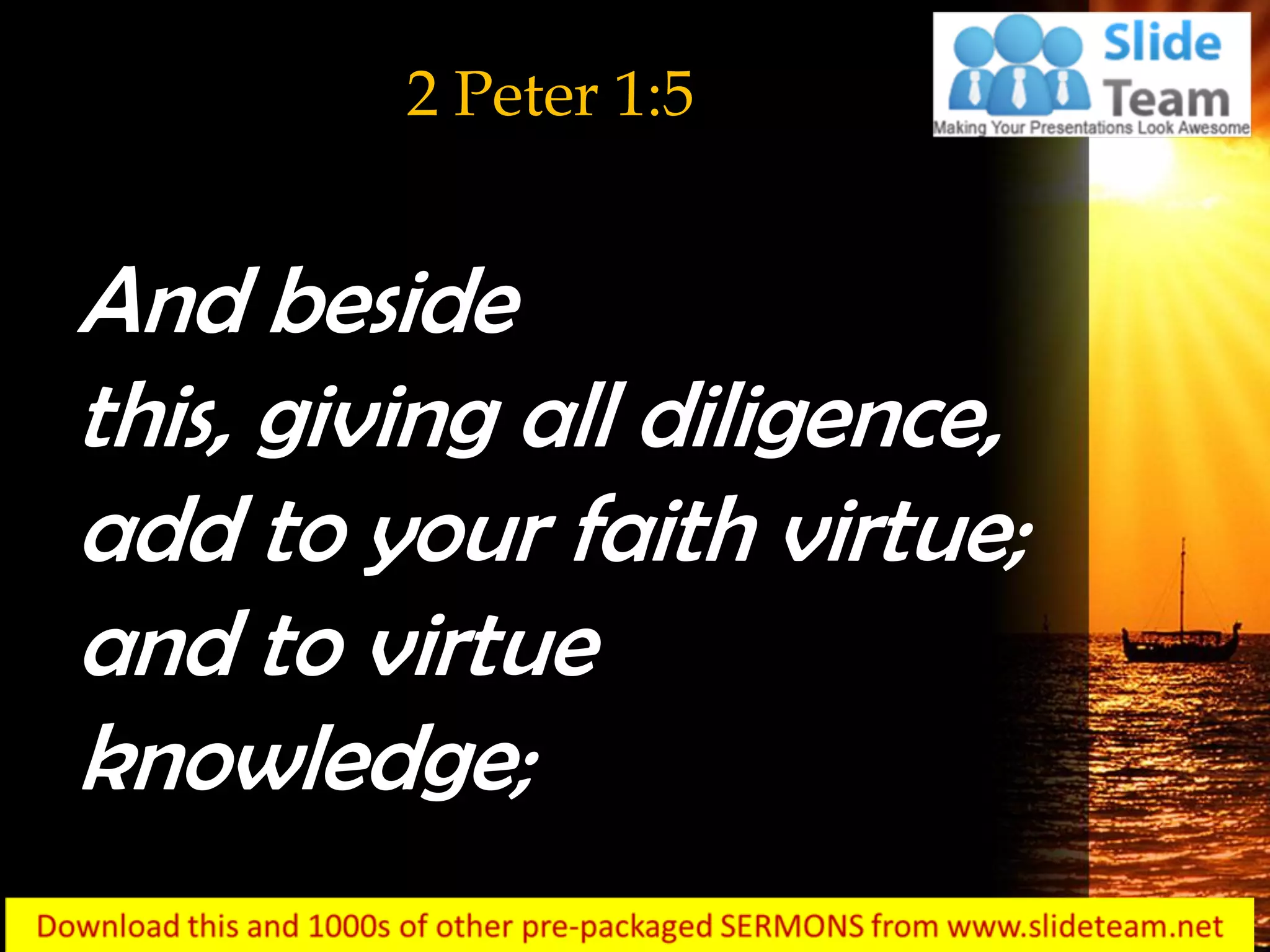 2 peter 1 5 make every effort to add power point church sermon | PPT