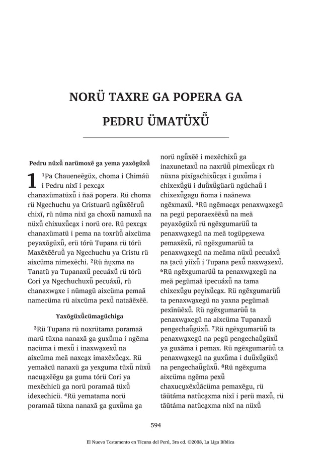 2 peter bible in ticuna, tikuna, tukuna | PDF