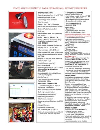 Fully automatic operational activity recorder for material handling ...