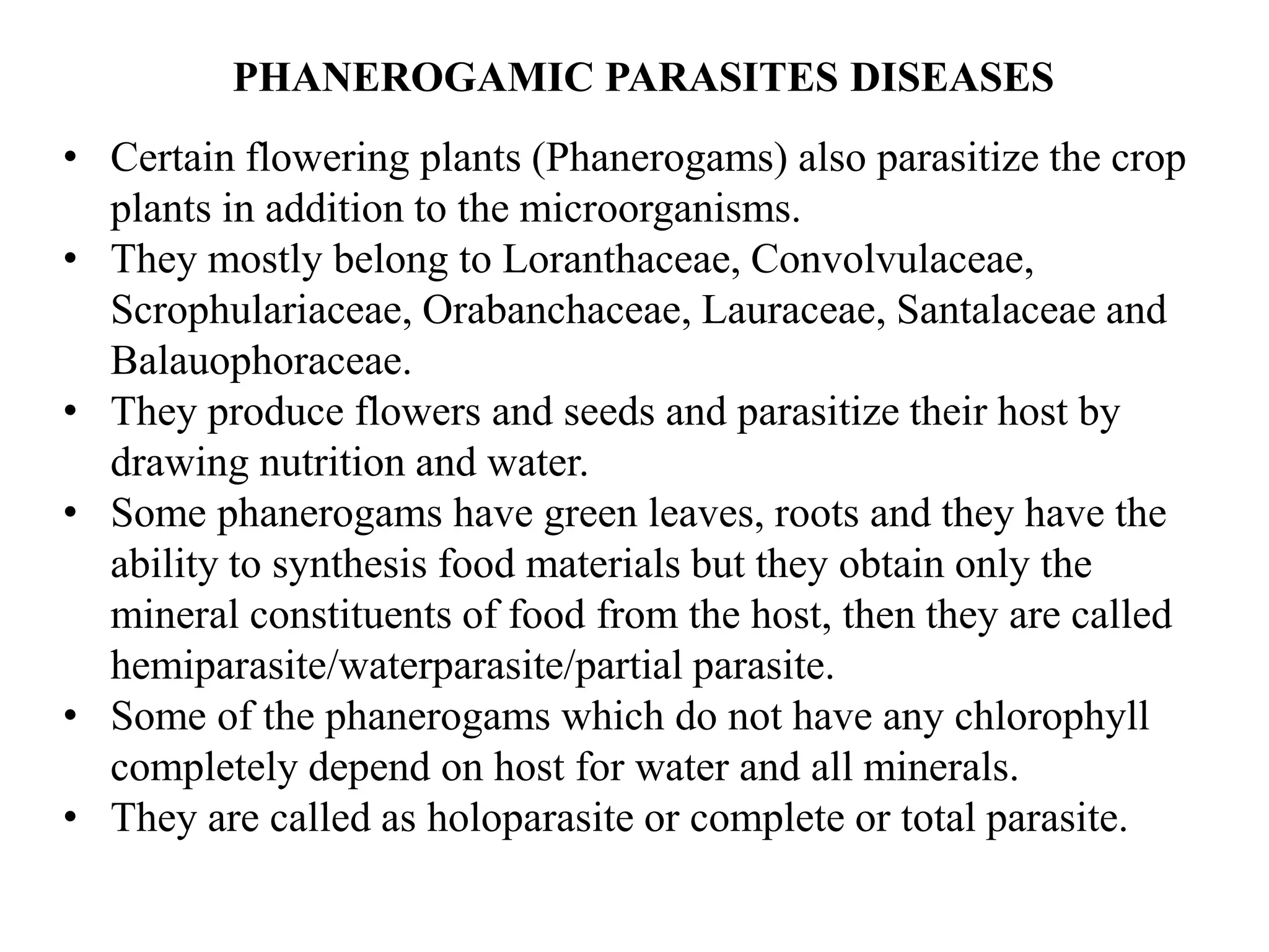 2 Phanerogamic Plant Paracite their types | PDF