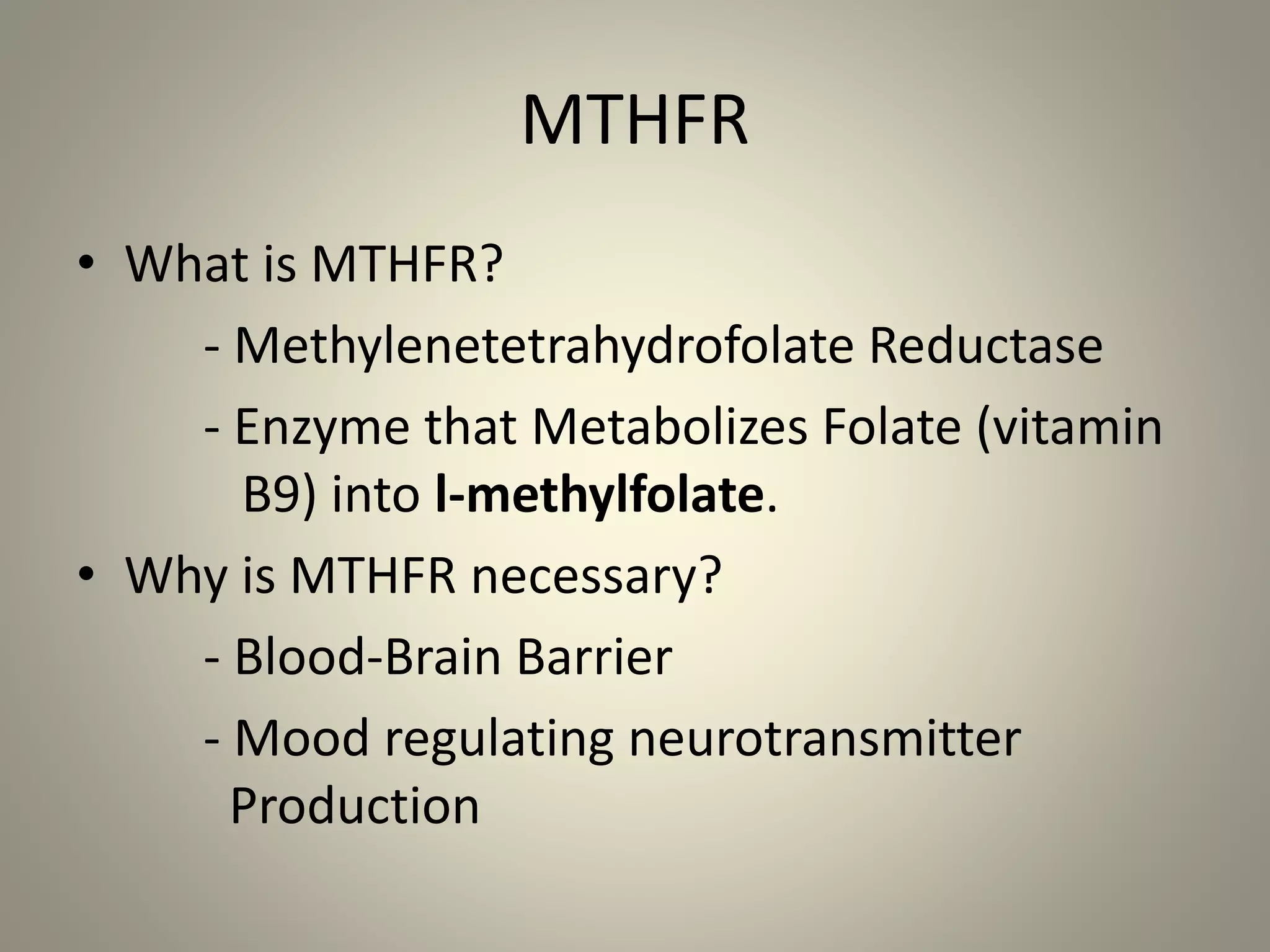 Capstone Presentation MTHFR | PPTX