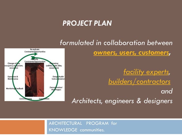 ARCHITECTURAL PROGRAMMING | PPTX | Business | Business and Finance