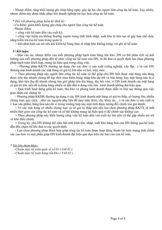 2 phuong phap ke toan hang ton kho | PDF