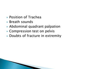 Chapter 2 Physical Examination of the Critically Injured Athlete | PPTX