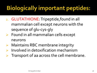 2physical properties of aa and biologically important peptide | PPTX