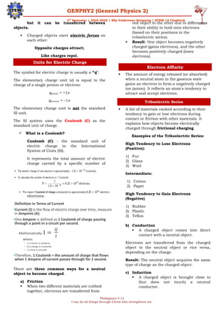 GENERAL PHYSICS 1 ELECTRIIIIC CHARGEEEEE | PDF