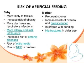 2 physiology and benefits of bf, risk of artificial feeding230113 | PPT